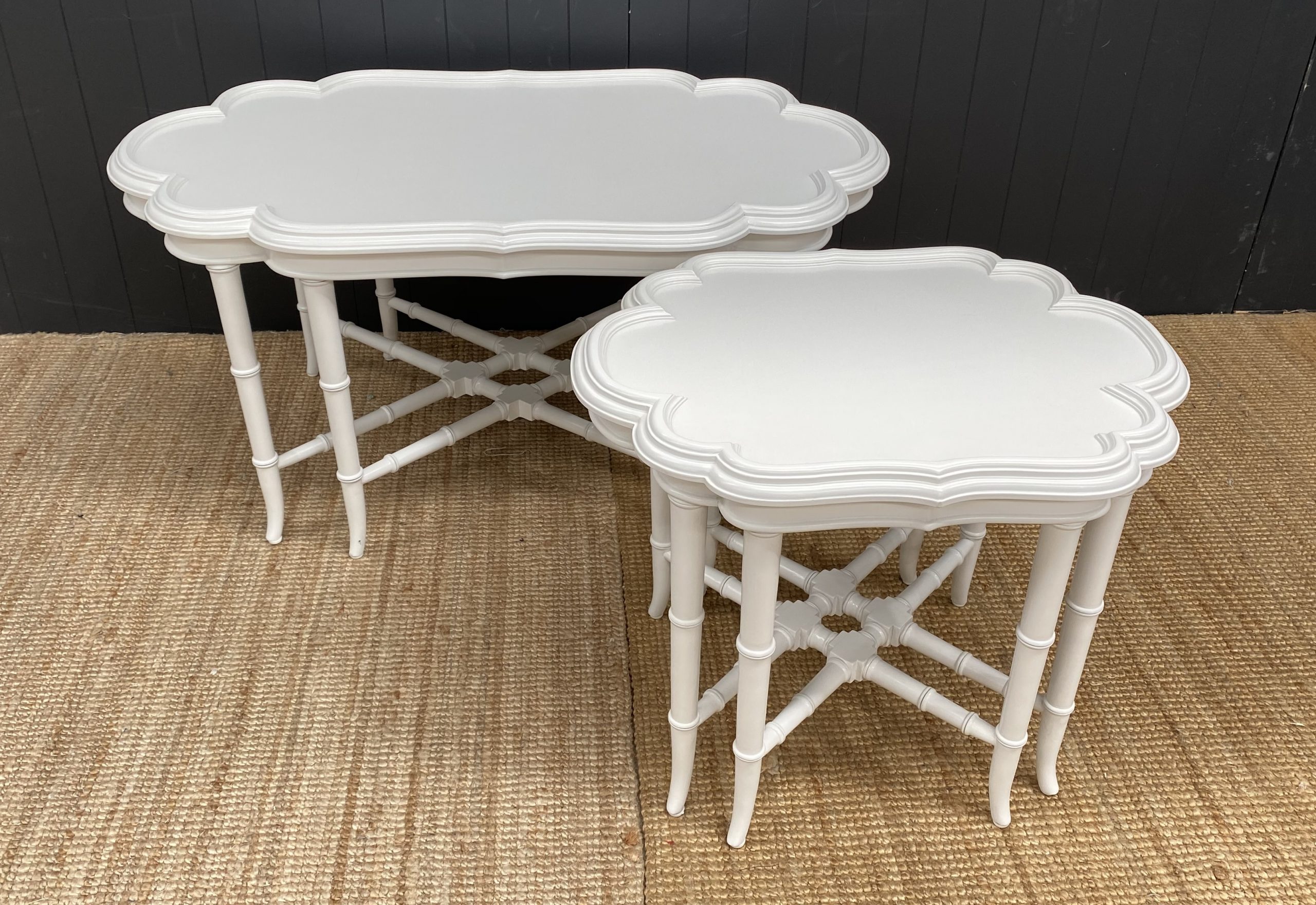 Faux Bamboo Coffee Table – White – Manor House Collection