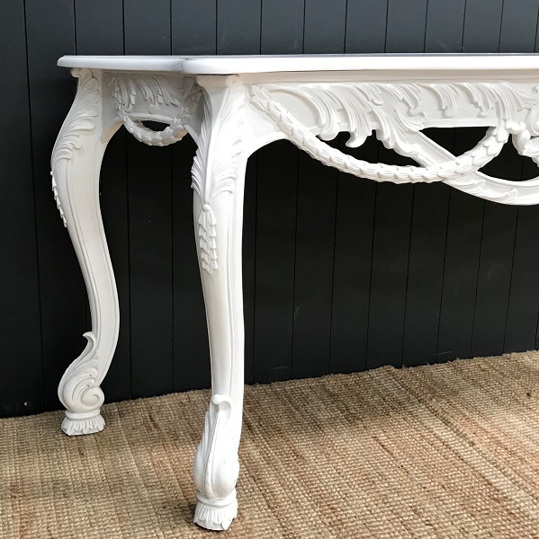Carved Claw Foot Console Table – Manor House Collection